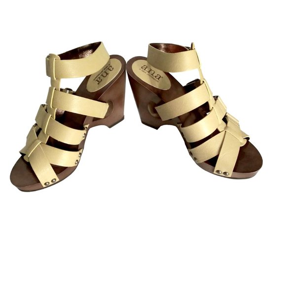 A.N.A, A New Approach | Shoes | Ana Heels Wedge Heel Sandals Womens ...